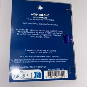 Montblanc | Other | 35 New Montblanc Legend Blue Edp Sample | Poshmark